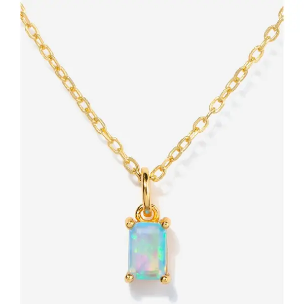 LITTLE SKY STONE Gold-filled Pendant Necklace - Pink Tourmaline / October