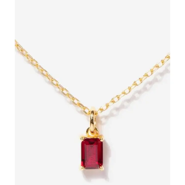 LITTLE SKY STONE Gold-filled Pendant Necklace - Ruby / July
