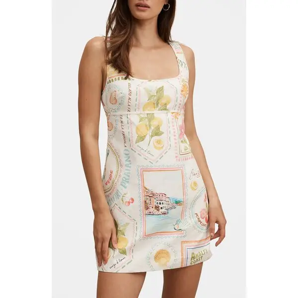 EVER NEW Hadley Cutout Mini Sundress - Soft Amalfi
