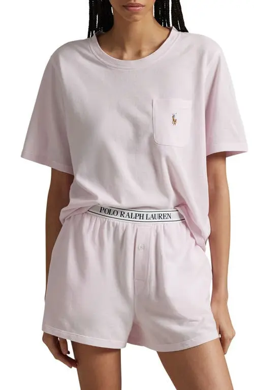Polo Ralph Lauren Logo Pocket Cotton & Modal Short Pajamas - Pink Lady