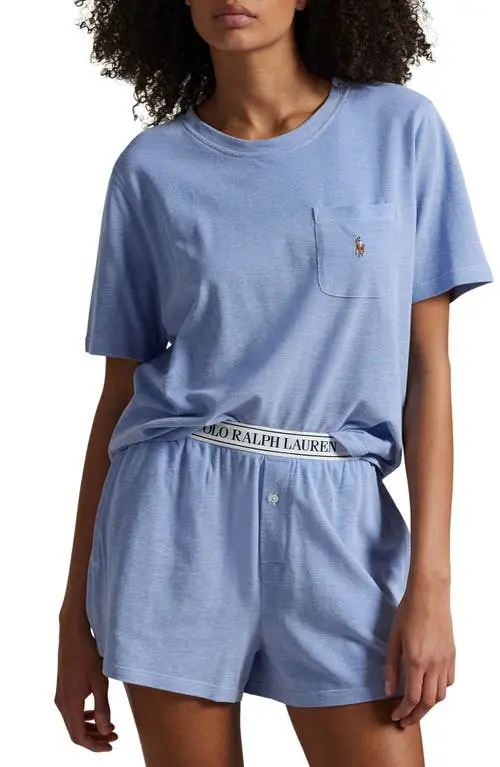 Polo Ralph Lauren Logo Pocket Cotton & Modal Short Pajamas - Ultramarine