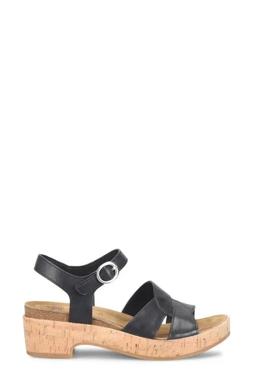 SOFFT Capri Ankle Strap Platform Sandal - Black