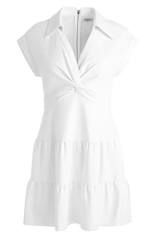 Alice + Olivia Mila Cotton Blend Minidress - White