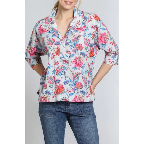 APNY Floral High-low Hem Top