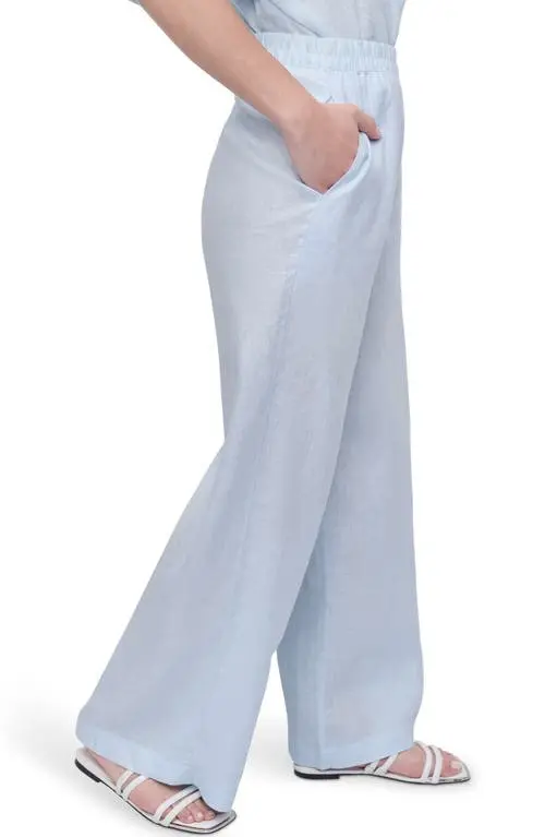 Dkny Wide Leg Linen Pants - Skyway Blu