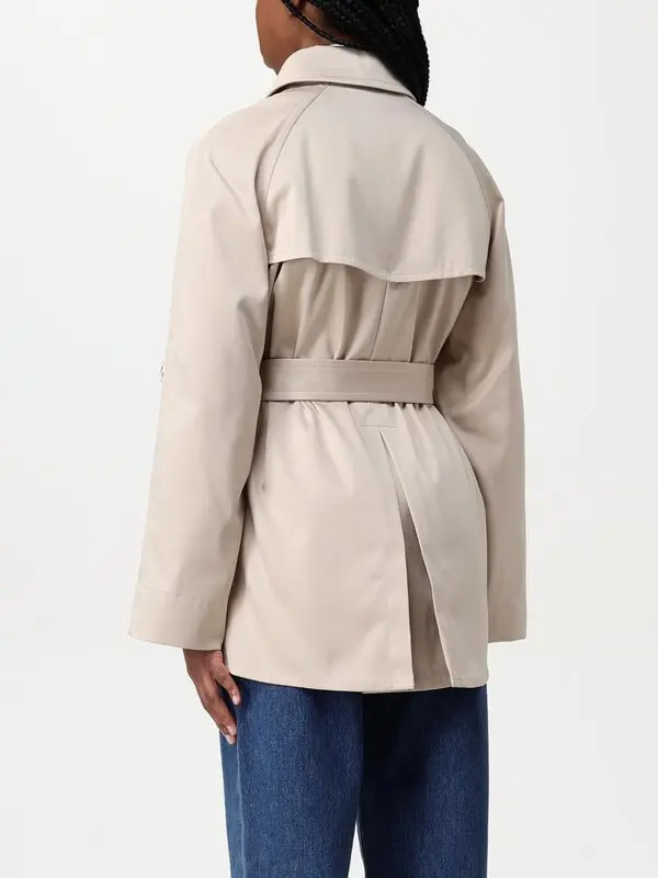 FAY Double Breasted Belted Jacket - Beige