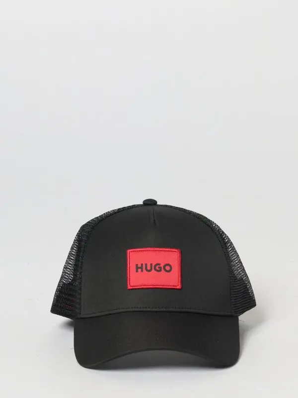 Hugo Cotton And Mesh Nylon Baseball Cap - Black