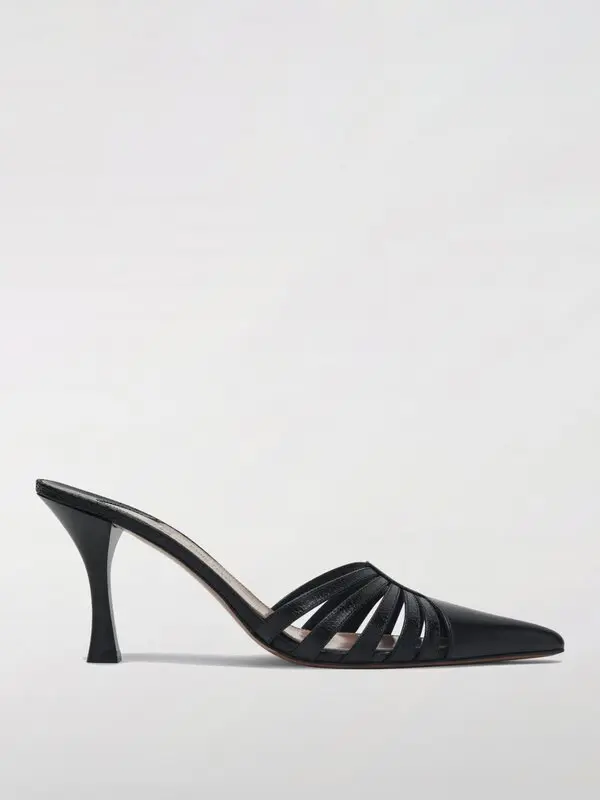 Paris Texas Pointed Toe Stiletto Mules - Black