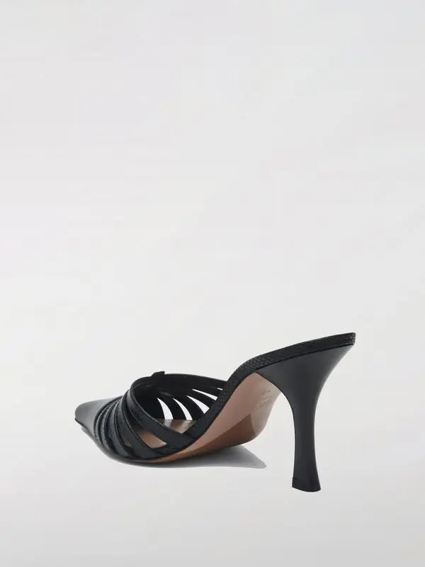 Paris Texas Pointed Toe Stiletto Mules - Black