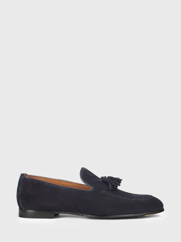DOUCAL'S Suede Tassel Loafers - Blue