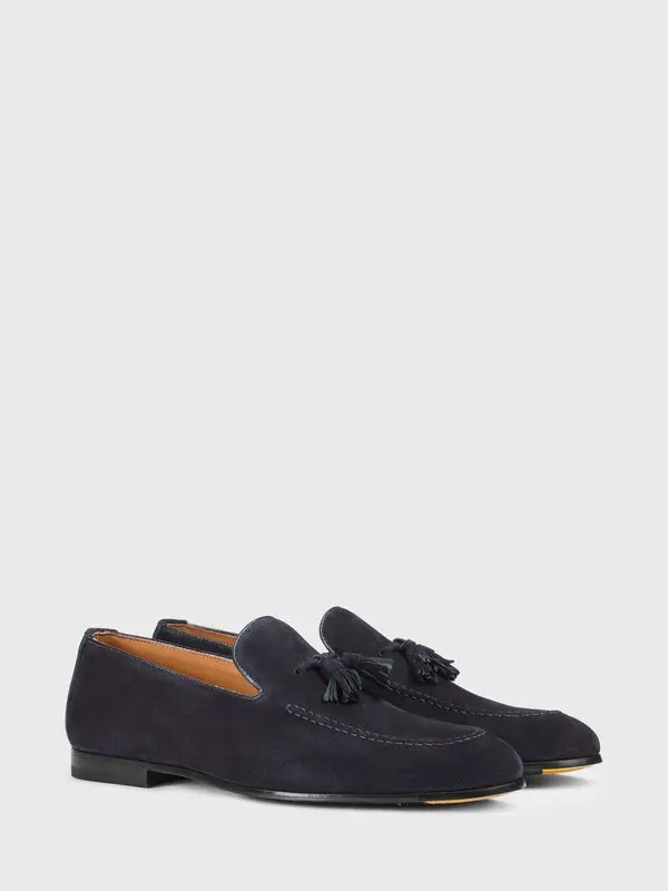 DOUCAL'S Suede Tassel Loafers - Blue