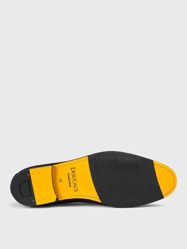 DOUCAL'S Suede Loafers With Tassel Detail - Blue
