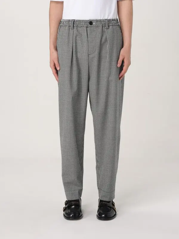 Marni Gingham Check Trousers - Black