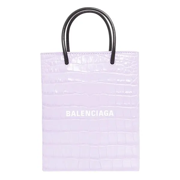 Balenciaga Shopping Phone Shoulder Bag 'lilac/white - Purple