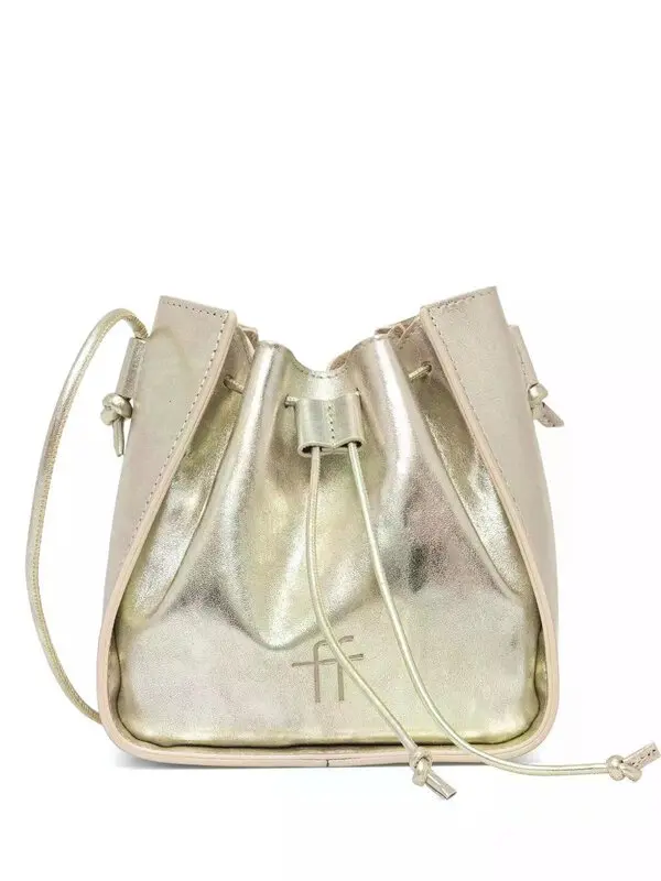 FORTE_FORTE Leather Bucket Bag - Gold