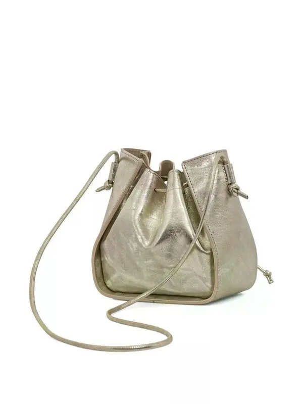 FORTE_FORTE Leather Bucket Bag - Gold