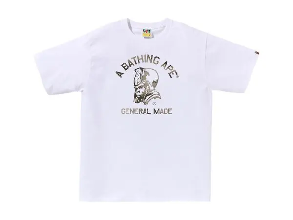 A BATHING APE High Tone Bleach General Made Tee Shirt - White