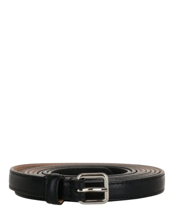 Alexander McQueen Skinny Double Belt - Black