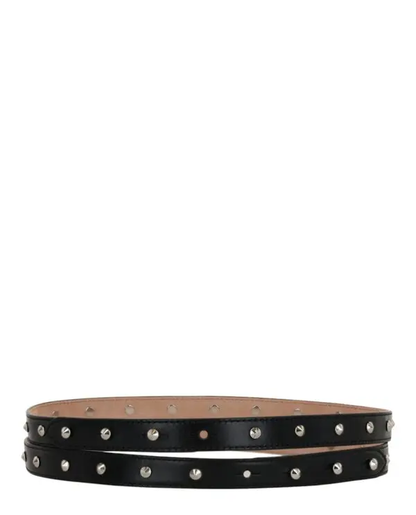 Alexander McQueen Studded Double Belt - Black