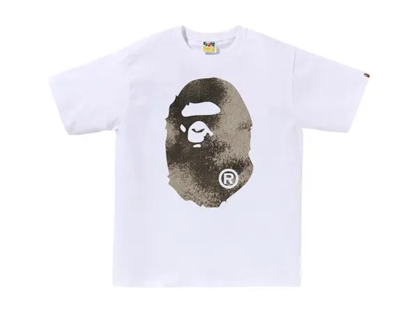 A BATHING APE High Tone Bleach Big Ape Head Tee Shirt - White