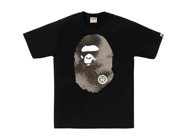 A BATHING APE High Tone Bleach Big Ape Head Tee Shirt - Black