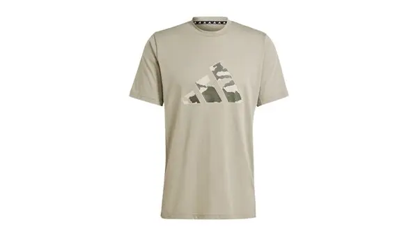 Adidas Train Essentials Camo Graphic Logo T-shirt - Silver Pebble