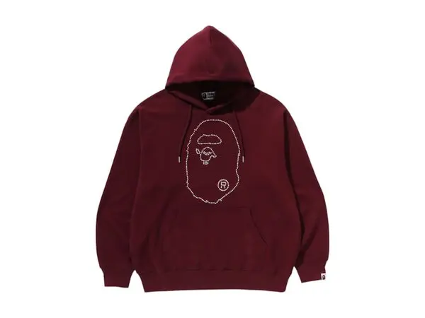 A BATHING APE Studded Ape Head Relaxed Fit Pullover Hoodie