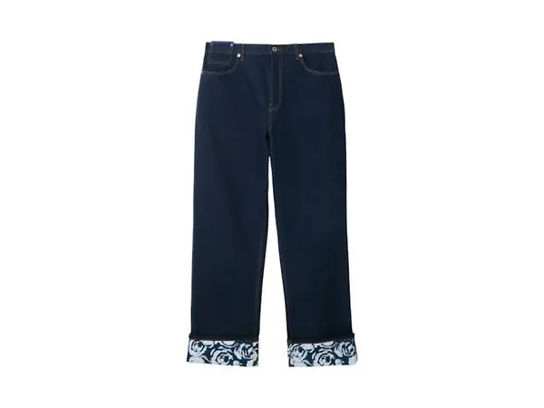 Burberry Roseprint Straightleg Jeans