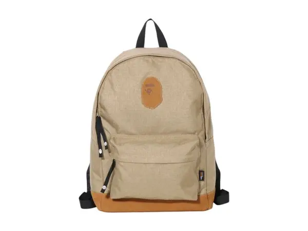 A BATHING APE Ape Head Patch Cordura Daypack - Beige