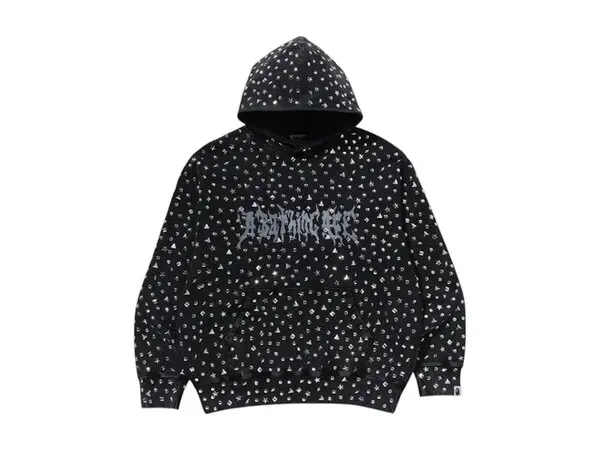 A BATHING APE Studded Logo Hoodie - Black