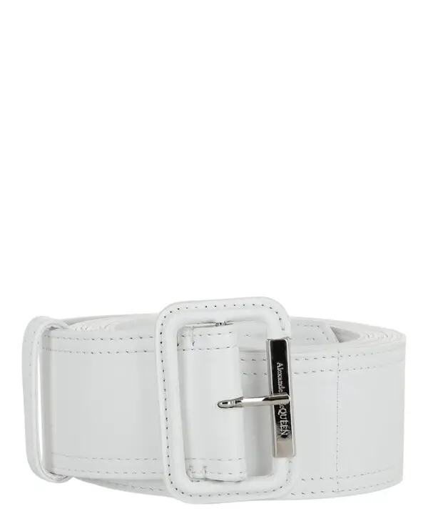 Alexander Mcqueen Extra Long Trench Belt In White | Editorialist