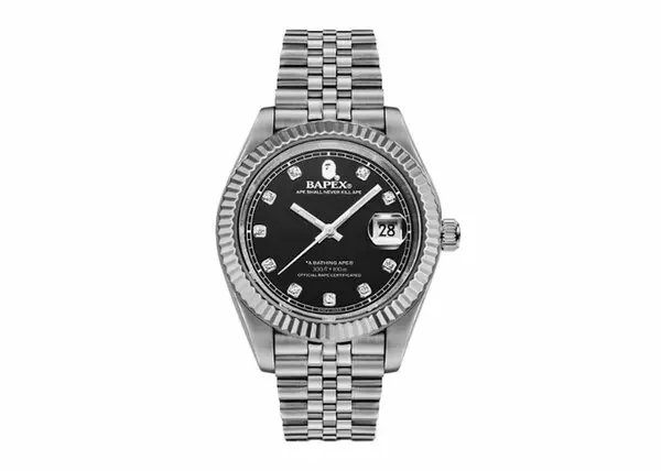 BAPE Type 6 Bapex Watch - Silver