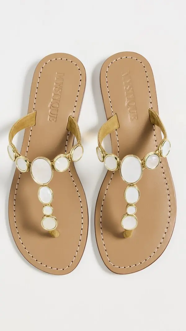 Mystique Embellished T-strap Sandals