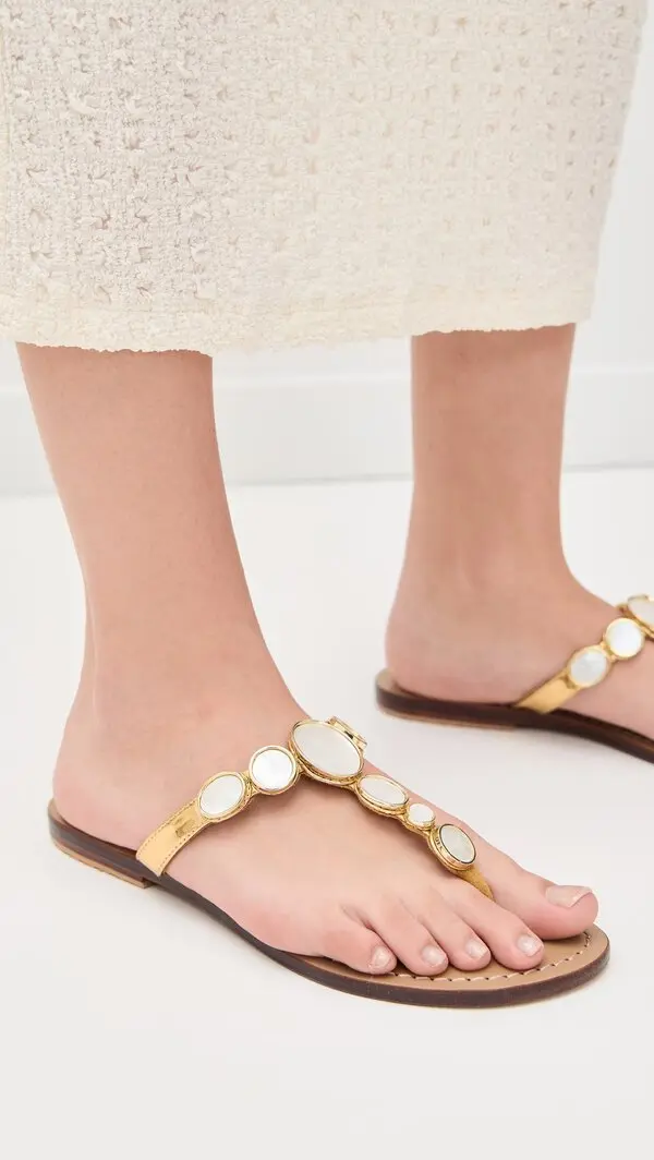 Mystique Embellished T-strap Sandals