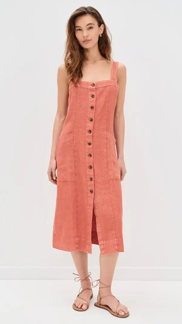 strapless open back dress Faherty Carmel Dress-Spice Sunrise Floral – Adelaide's Boutique