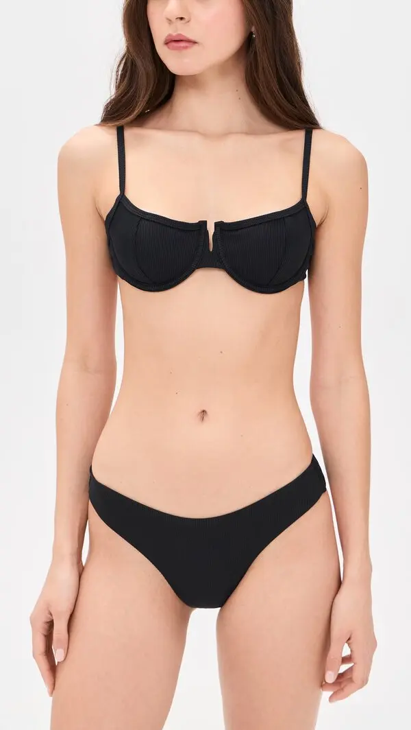 L*Space Rocky Full Bikini Bottom - Black