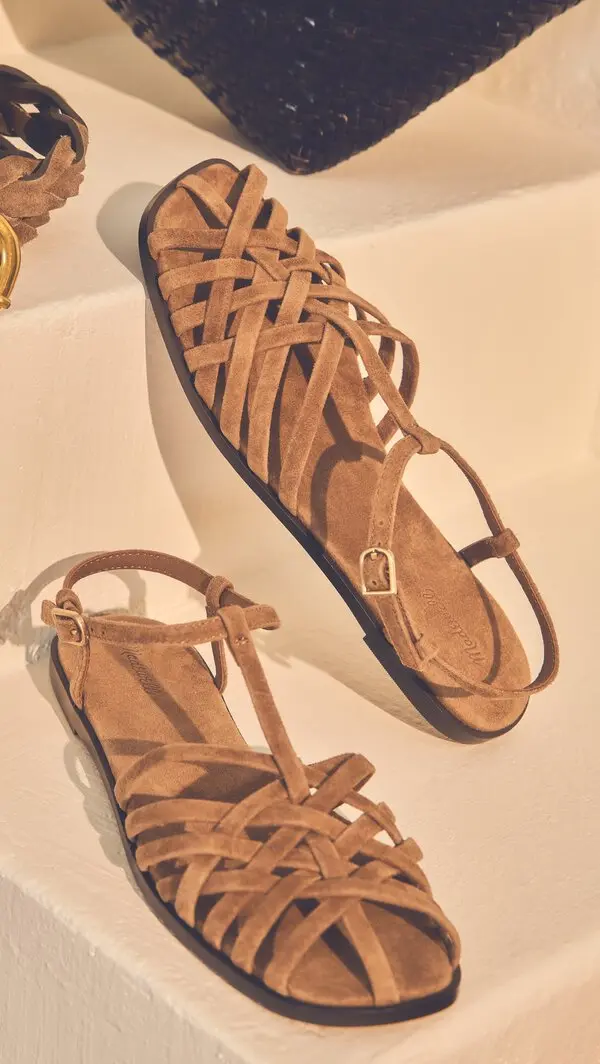 Madewell Milano Fisherman Sandals Cumin Suede 30% Off