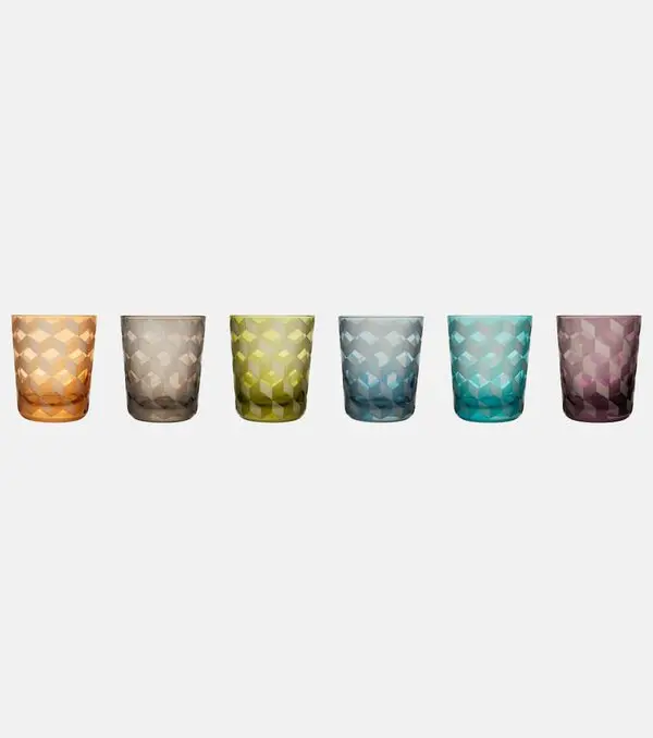 POLSPOTTEN Blocks Set Of 6 Tumblers - Multicoloured