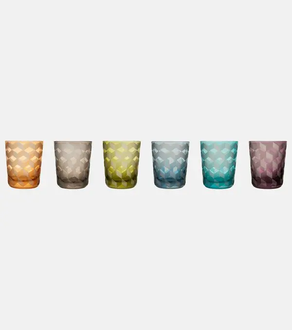 POLSPOTTEN Blocks Set Of 6 Tumblers - Multicoloured