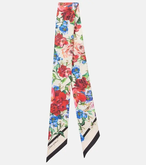 Dolce & Gabbana Floral Silk Twill Scarf - Multicoloured