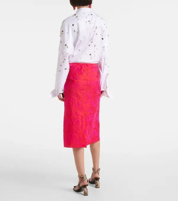 Dries Van Noten Printed Pencil Skirt