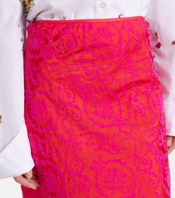 Dries Van Noten Printed Pencil Skirt