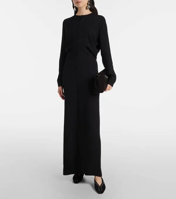 TOTEME Draped Cady Maxi Dress