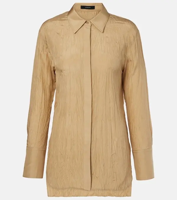 JOSEPH Bold Silk Shirt - Neutrals