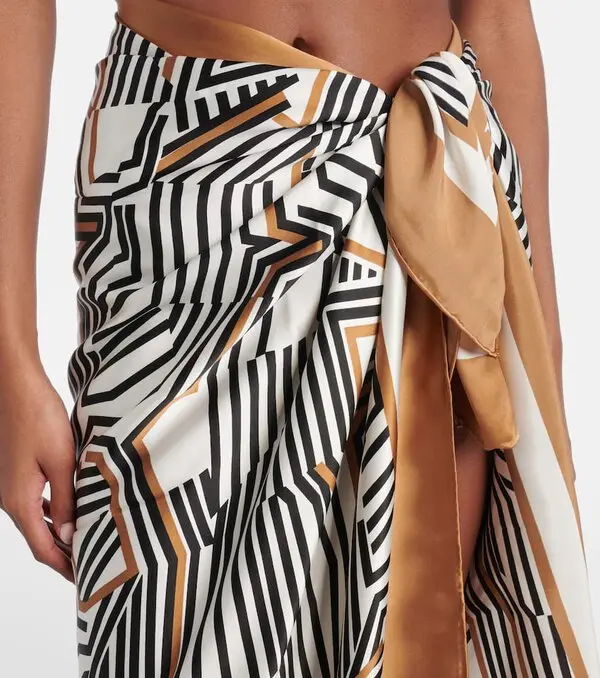 Max Mara Ottico Silk Beach Cover-up