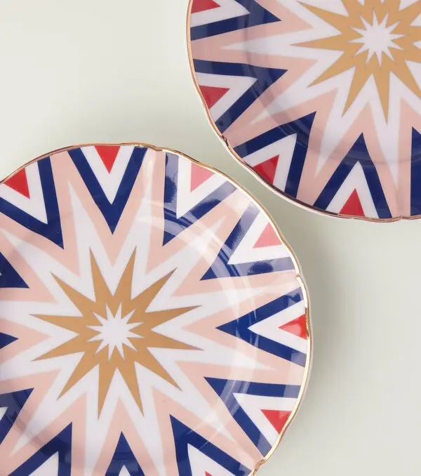 BITOSSI Folgore Set Of 4 Dessert Plates - Multicoloured