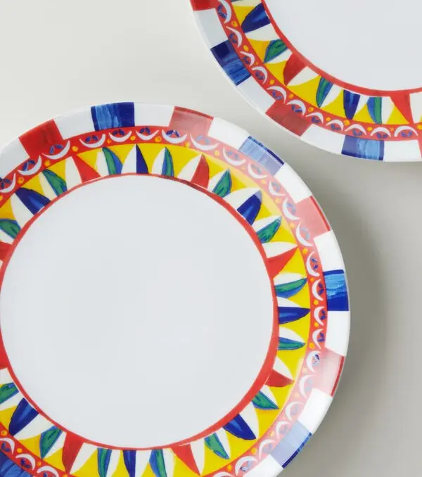 Dolce & Gabbana Set Of 2 Porcelain Dinner Plates - Multicoloured