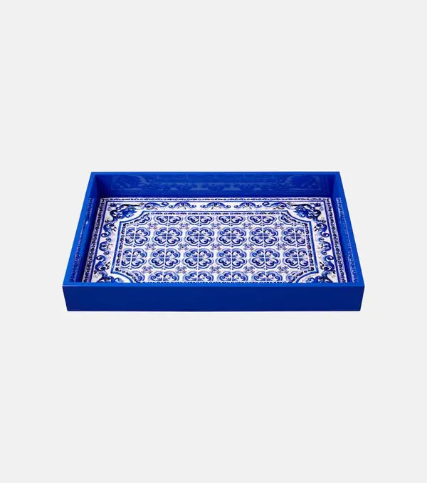 Dolce & Gabbana Blu Mediterraneo Wooden Tray - Multicoloured