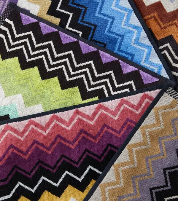 Missoni Giacomo Zigzag Set Of 6 Cotton Terry Face Towels - Multicoloured