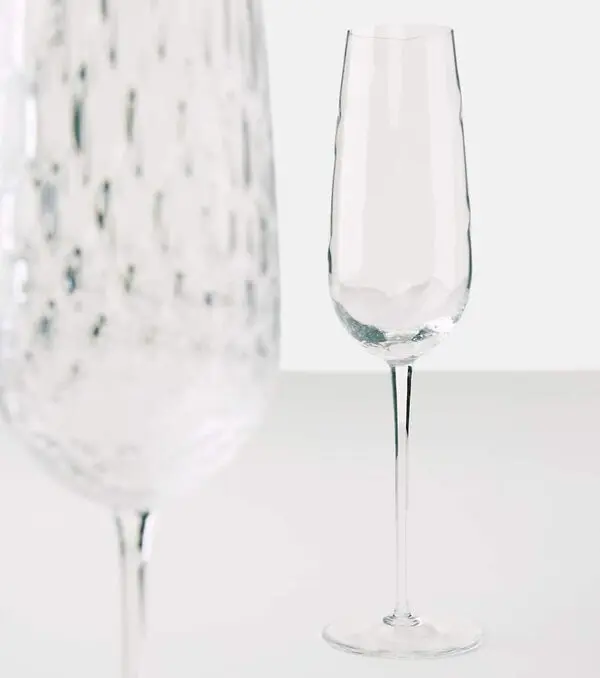 NASONMORETTI Tolomeo Set Of 6 Champagne Flute Glasses